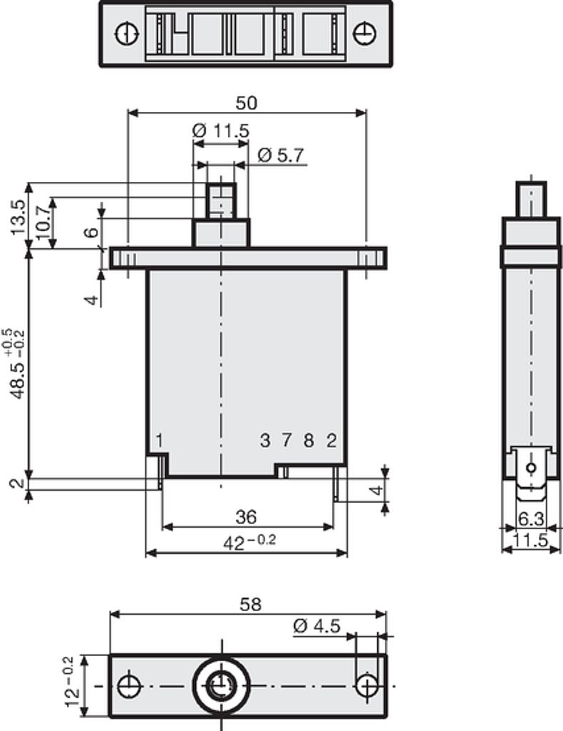 TM12-121 - Circuit Breaker for Equipment thermal-magnetic, Flange type ...