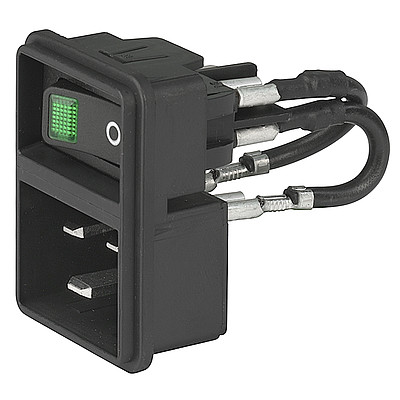 EC11 - IEC Appliance Inlet C20 with Line Switch, 2-pole